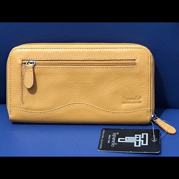 Tignanello | Bags | New Tignanello Mustard Yellow Genuine Leather ...